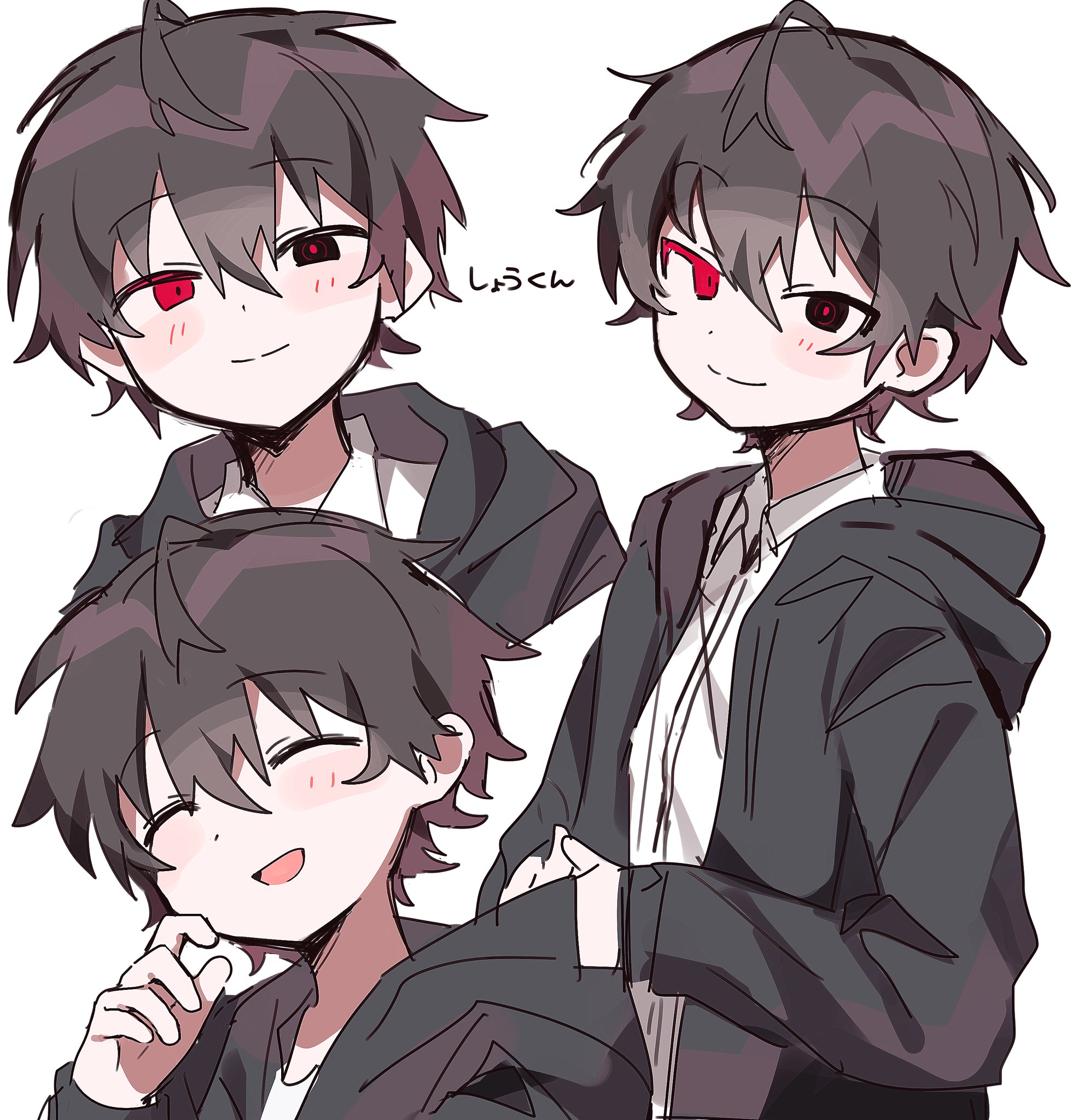 The Big ImageBoard (TBIB) - 1boy ahoge black eyes black hair black ...