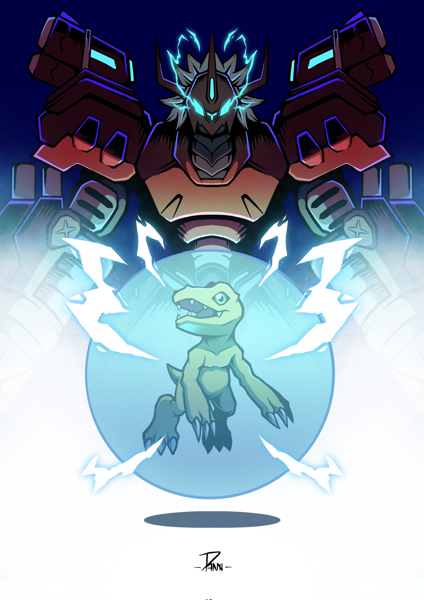 The Big ImageBoard (TBIB) - agumon armor artist name blitzgreymon blue ...