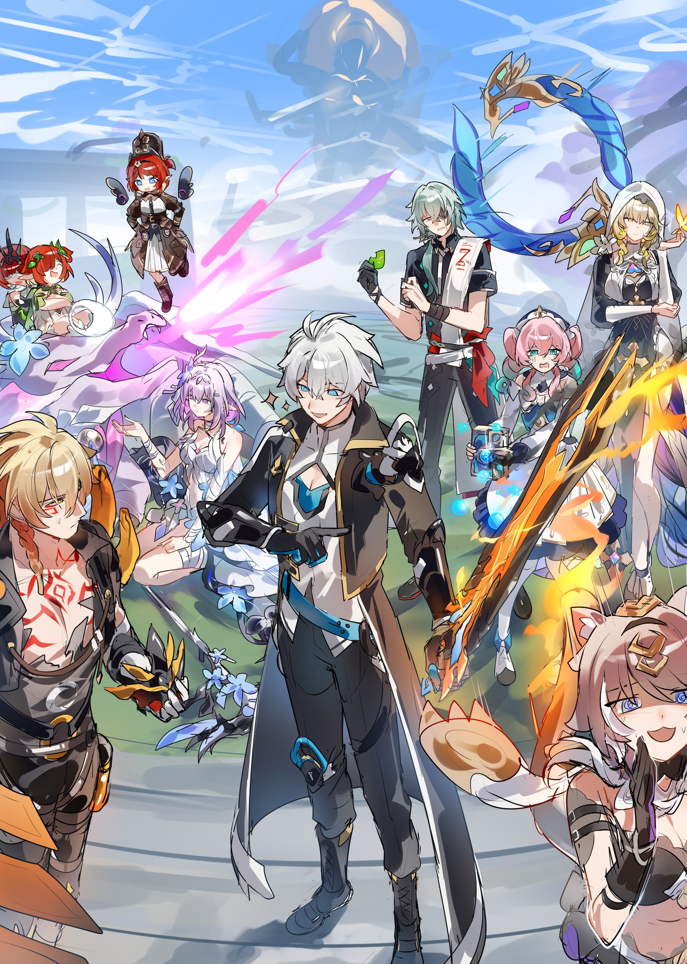 The Big ImageBoard (TBIB) - 3boys 6+girls aglaea (honkai: star rail) anaxa (honkai: star rail ...