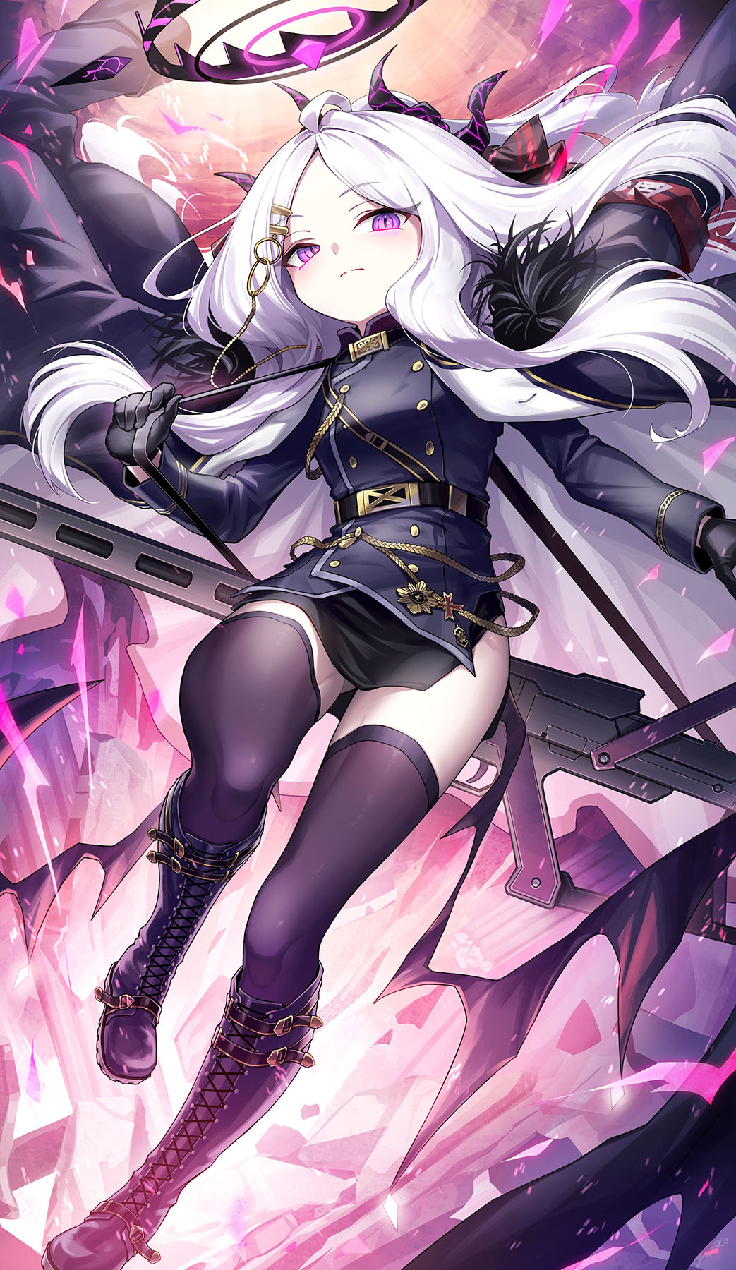 The Big ImageBoard (TBIB) - ahoge armband ass visible through thighs belt black belt black coat ...