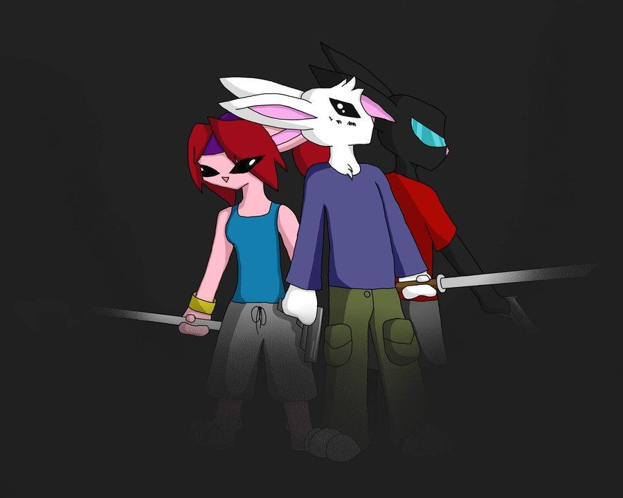 The Big ImageBoard (TBIB) - 5:4 ambiguous gender anthro bunnykill female group gun lagomorph ...