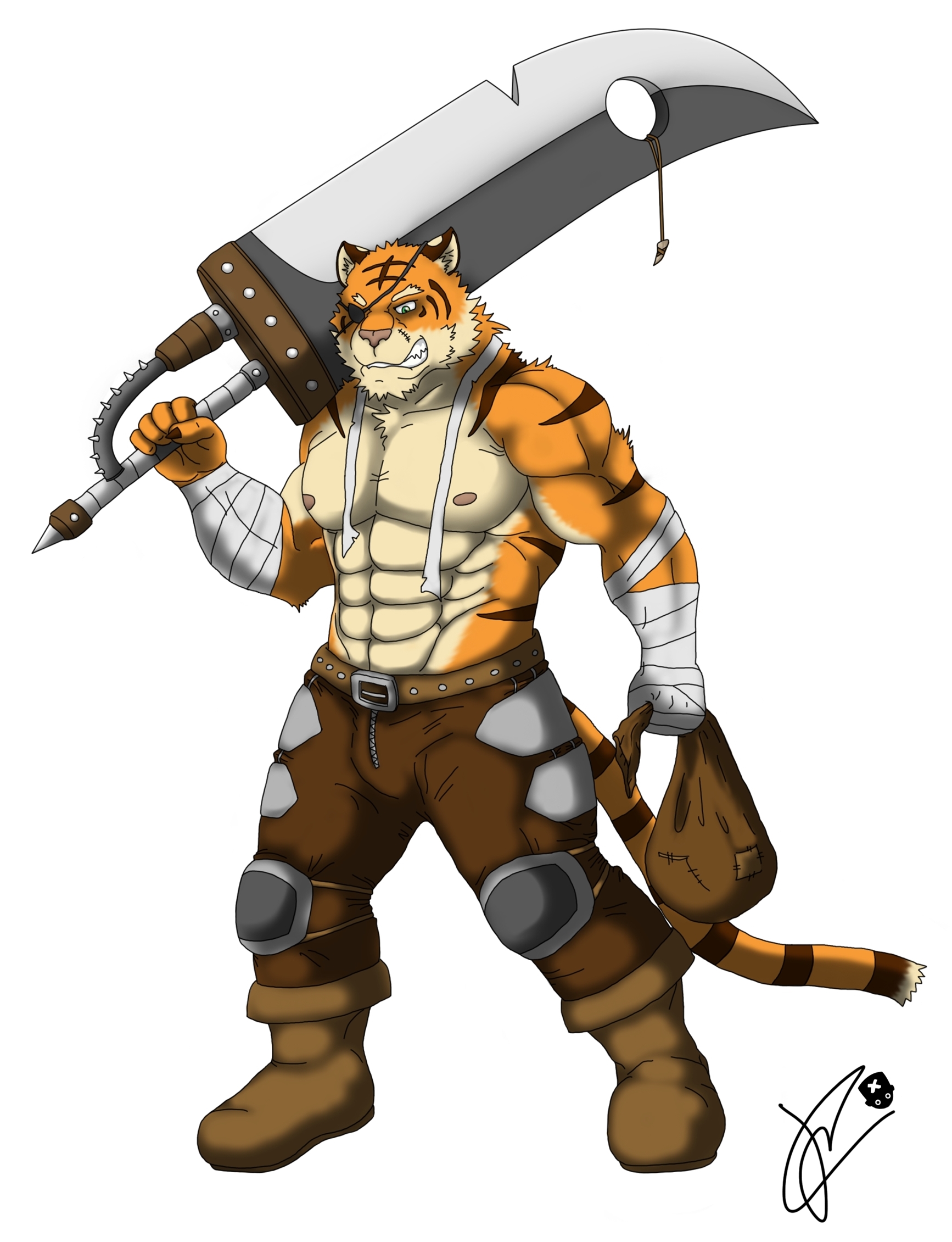 The Big ImageBoard (TBIB) - abs anthro armor athletic bandage belt biceps big muscles biped ...