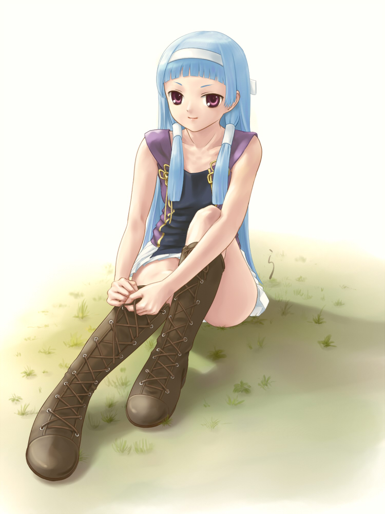 The Big Imageboard Tbib Bangs Blue Hair Blunt Bangs Boots Hair