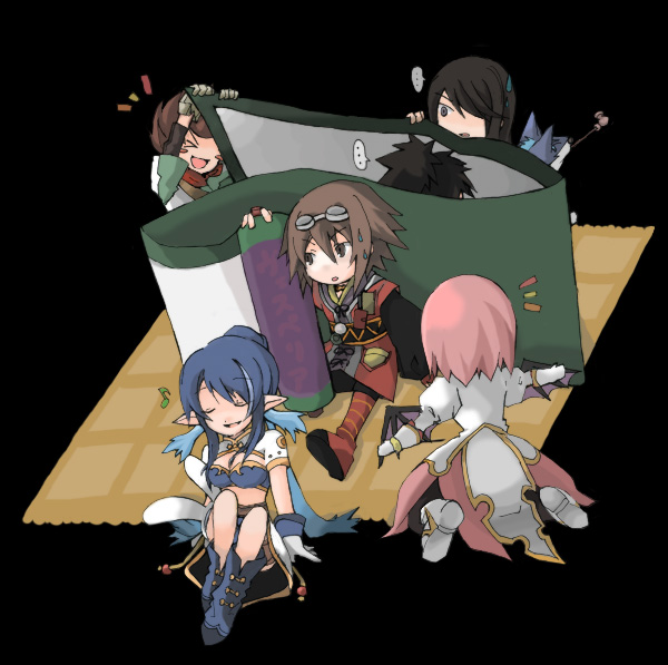 The Big Imageboard Tbib 3girls Bat Wings Chibi Estellise Sidos