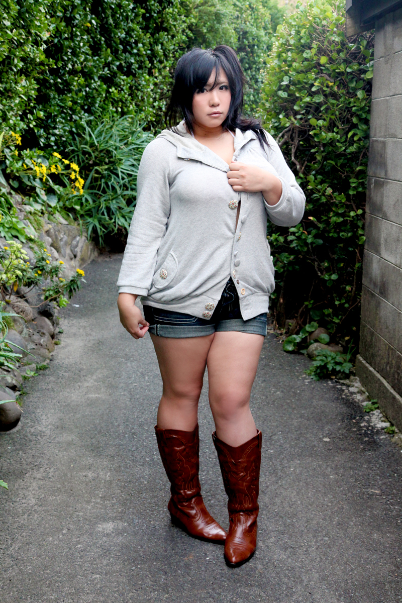 The Big ImageBoard (TBIB) - asian black hair boots breasts chouzuki maryou cowboy boots hips ...