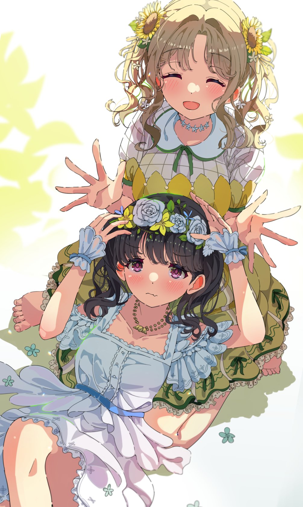 The Big Imageboard Tbib 2girls Barefoot Black Hair Brown Hair