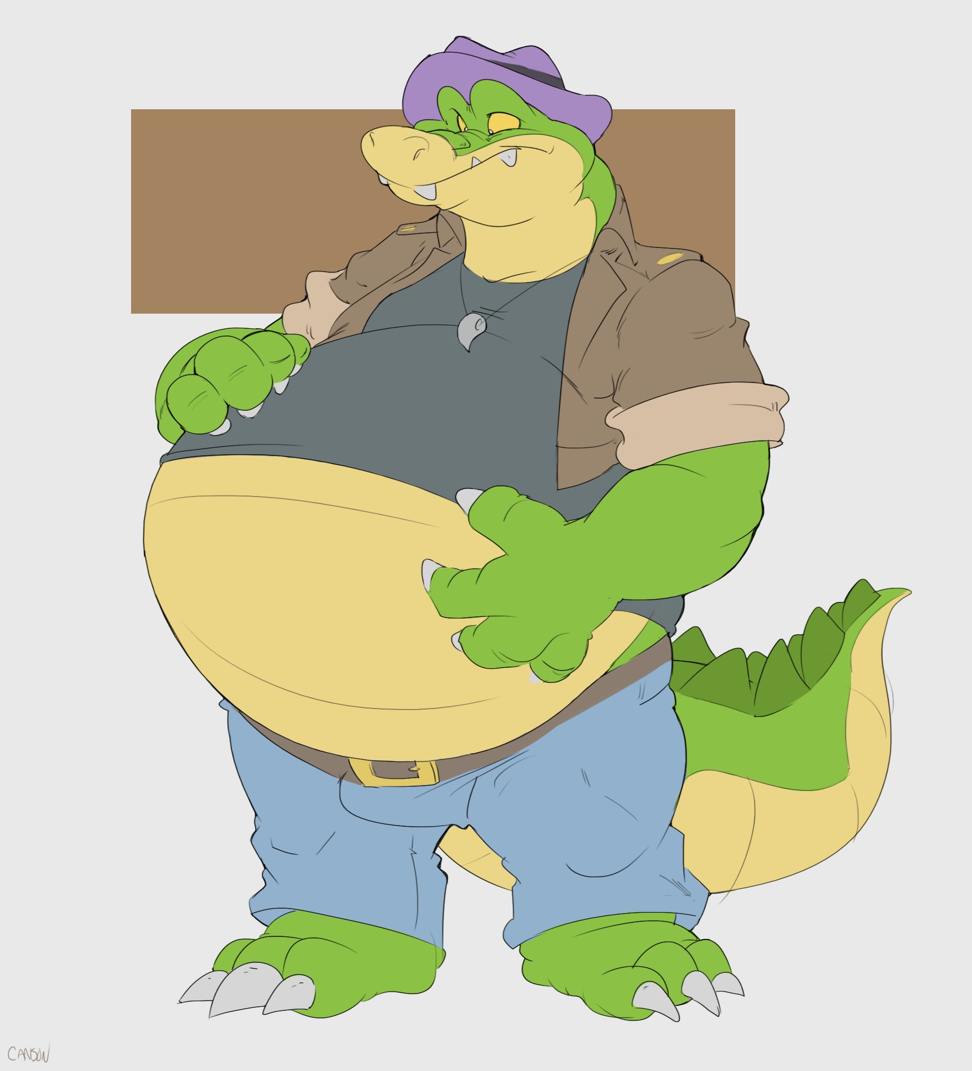The Big ImageBoard (TBIB) - 2024 3 toes 4 fingers alligator alligatorid anthro belly big belly ...