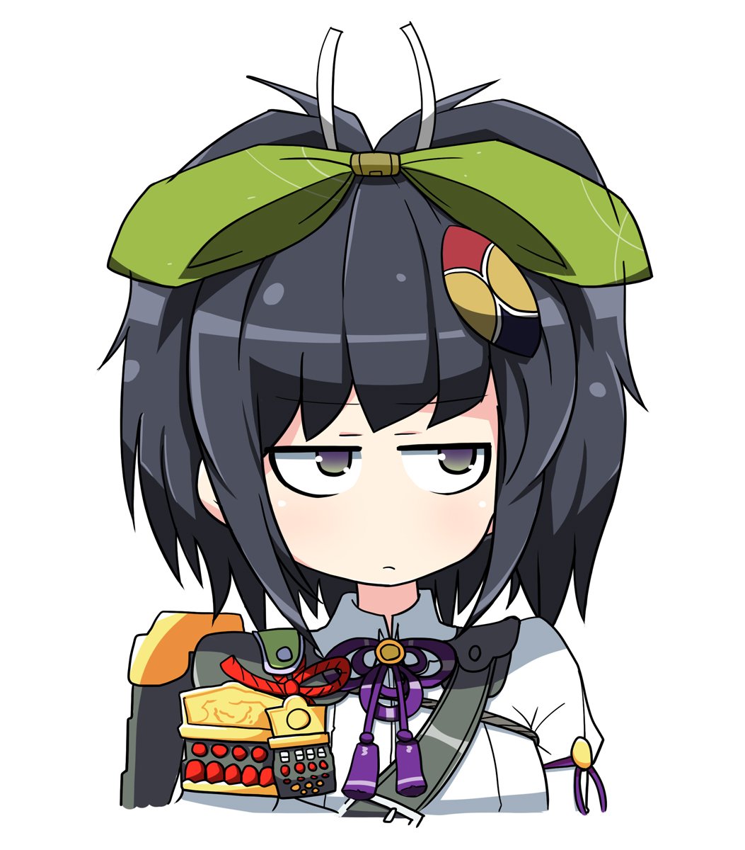 The Big Imageboard Tbib 1girl Armor Black Hair Bow Closed Mouth