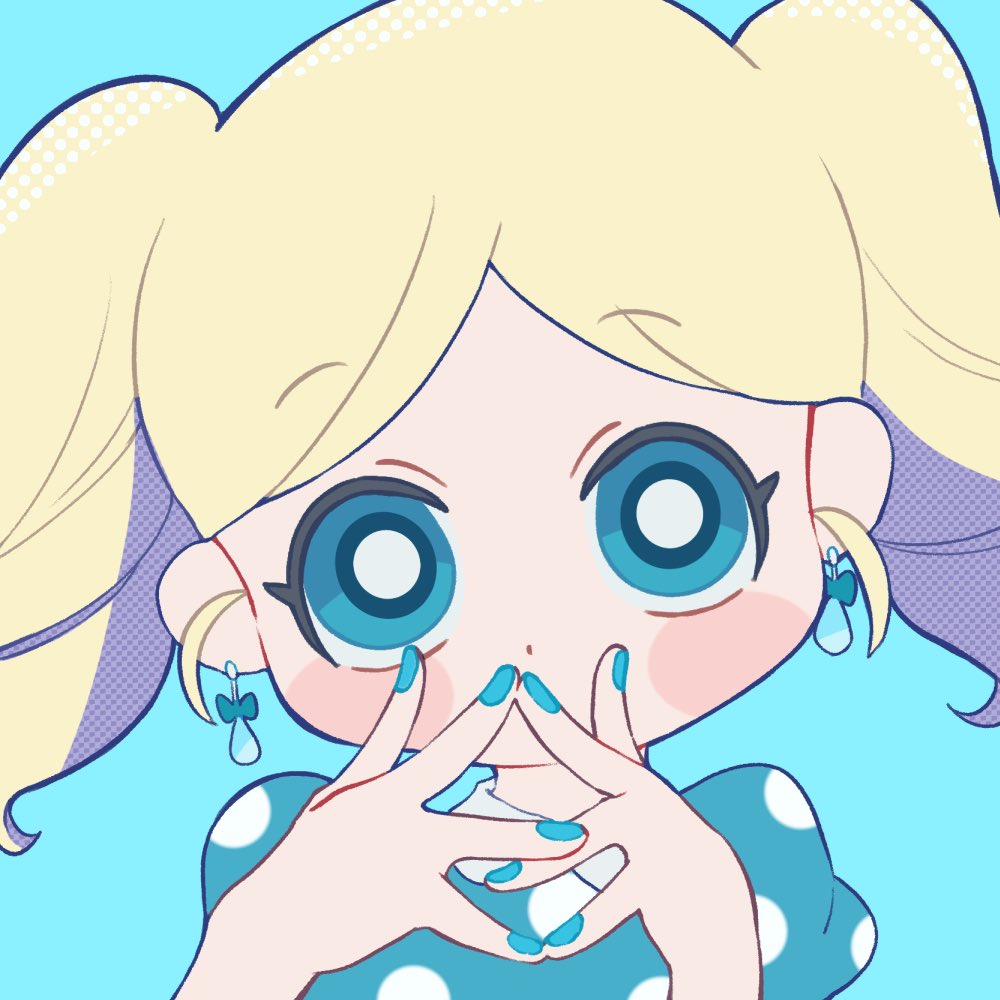 The Big ImageBoard (TBIB) - 1girl alternate costume blonde hair blue background blue dress blue ...