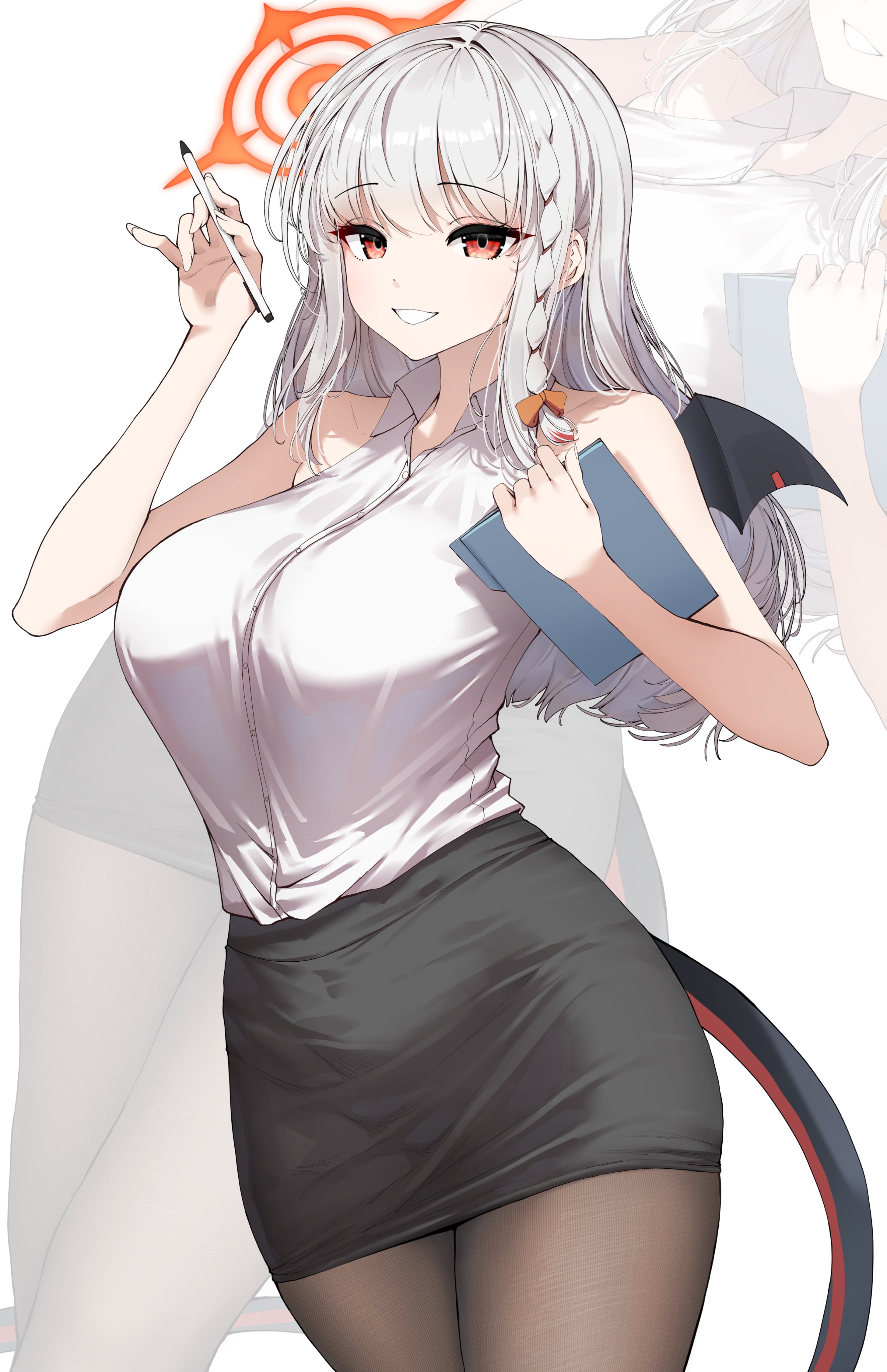 The Big Imageboard Tbib 1girl Absurdres Bare Shoulders Black Skirt