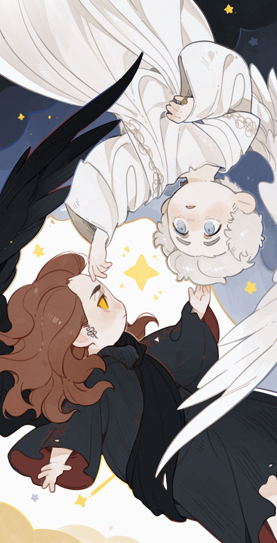 The Big ImageBoard (TBIB) - 2boys angel aziraphale (good omens) black ...