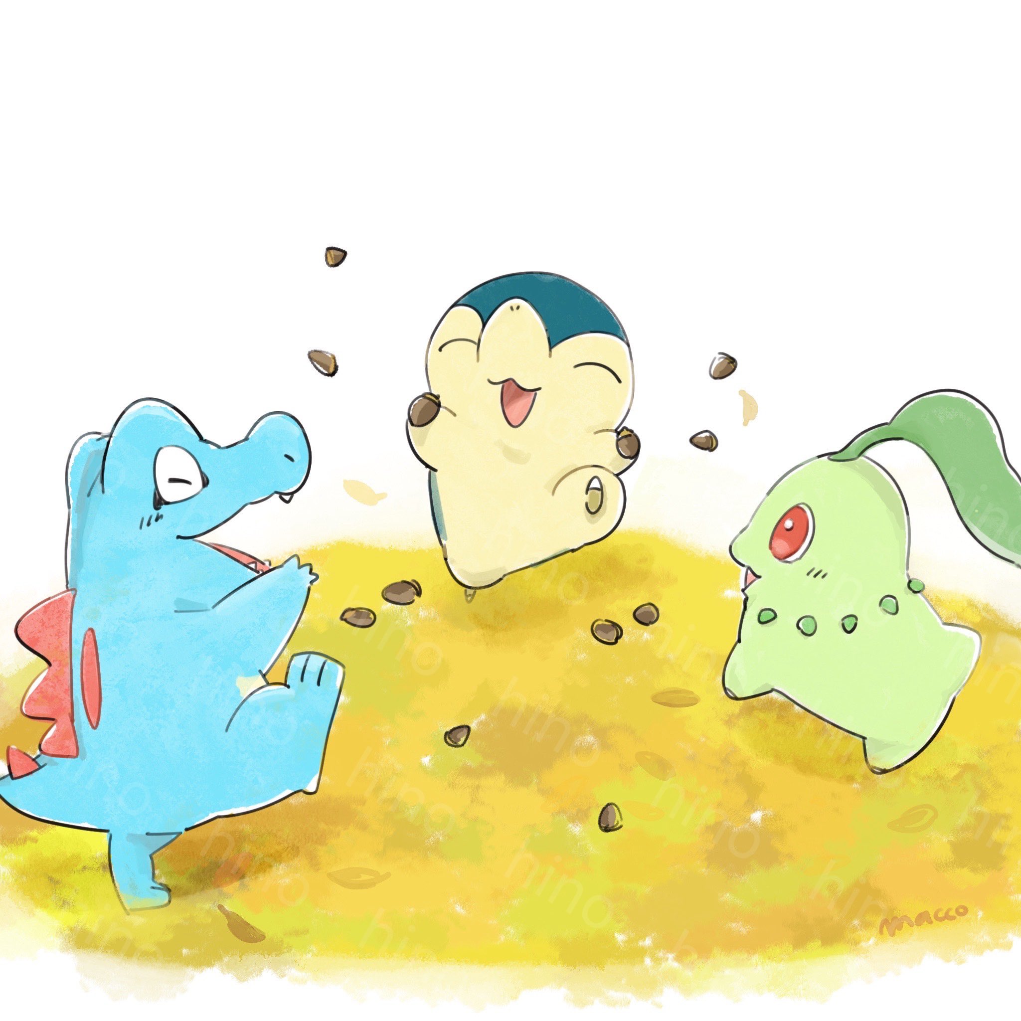 The Big ImageBoard (TBIB) - acorn blush chikorita closed eyes cyndaquil ...