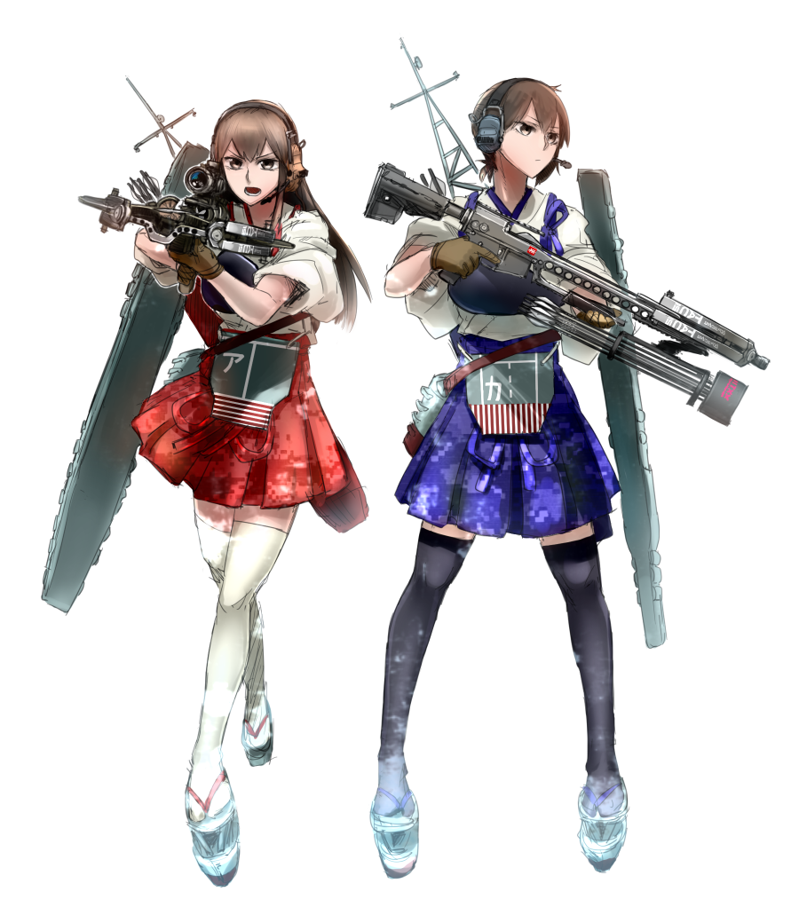 The Big ImageBoard (TBIB) - 2girls akagi (kancolle) armor arrow ...