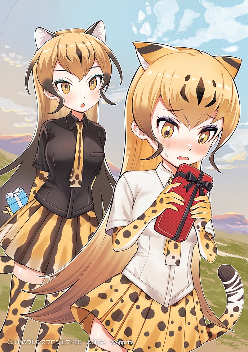 The Big ImageBoard (TBIB) - 2girls black shirt blonde hair blush box ...