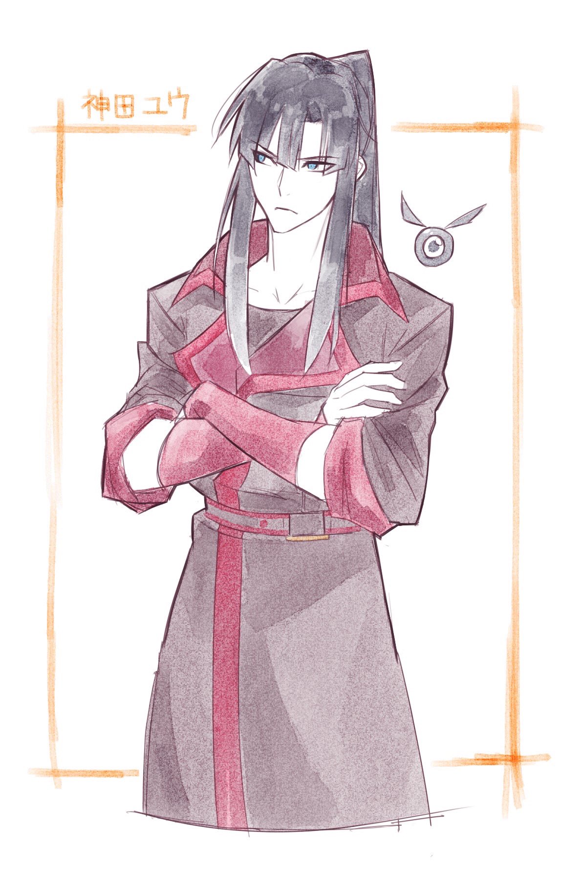 The Big ImageBoard (TBIB) - 1boy belt black coat black hair black order uniform black shirt blue ...