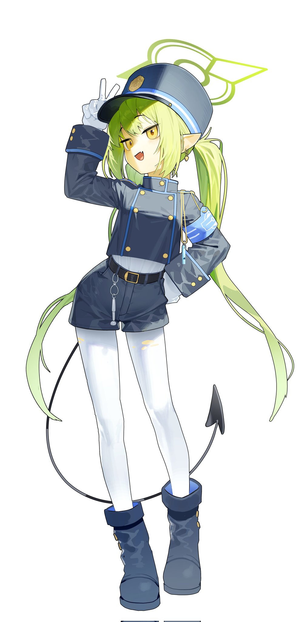 The Big ImageBoard (TBIB) - 1girl blue archive blue boots blue jacket boots buttons fang full ...