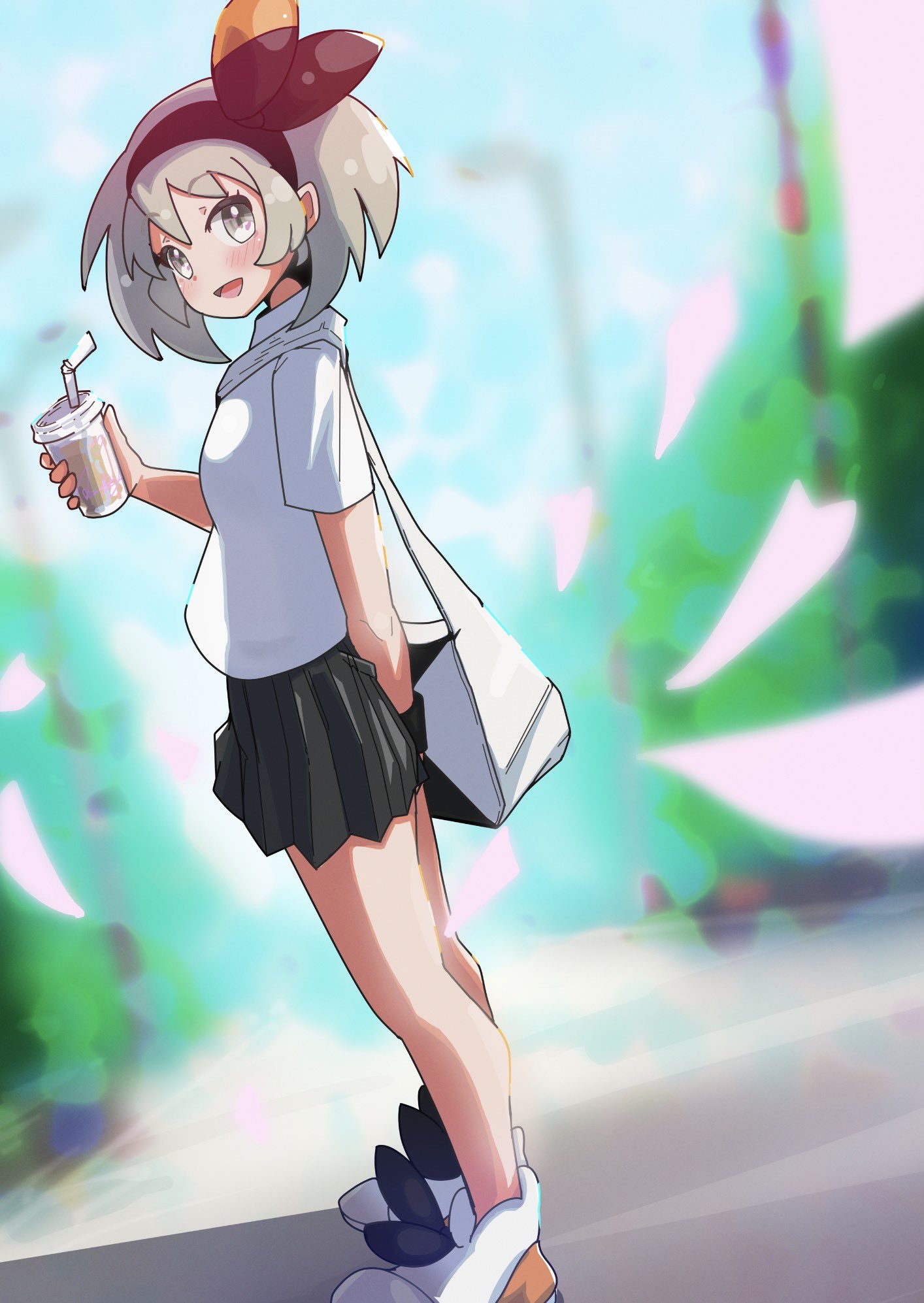 The Big ImageBoard (TBIB) - 1girl :d bag bea (pokemon) black hairband ...