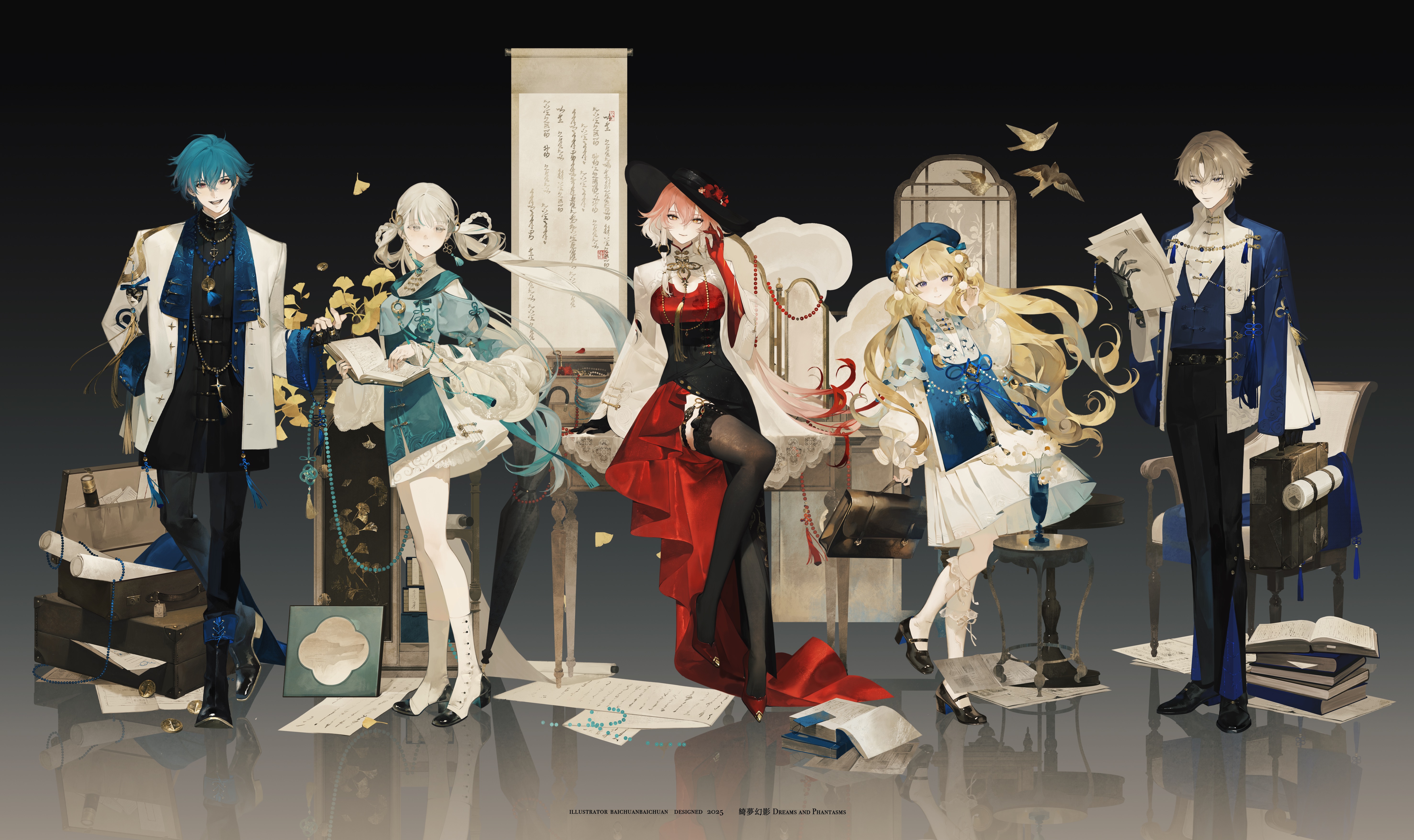 The Big ImageBoard (TBIB) - 2boys 3girls absurdres baichuan baichuan ...