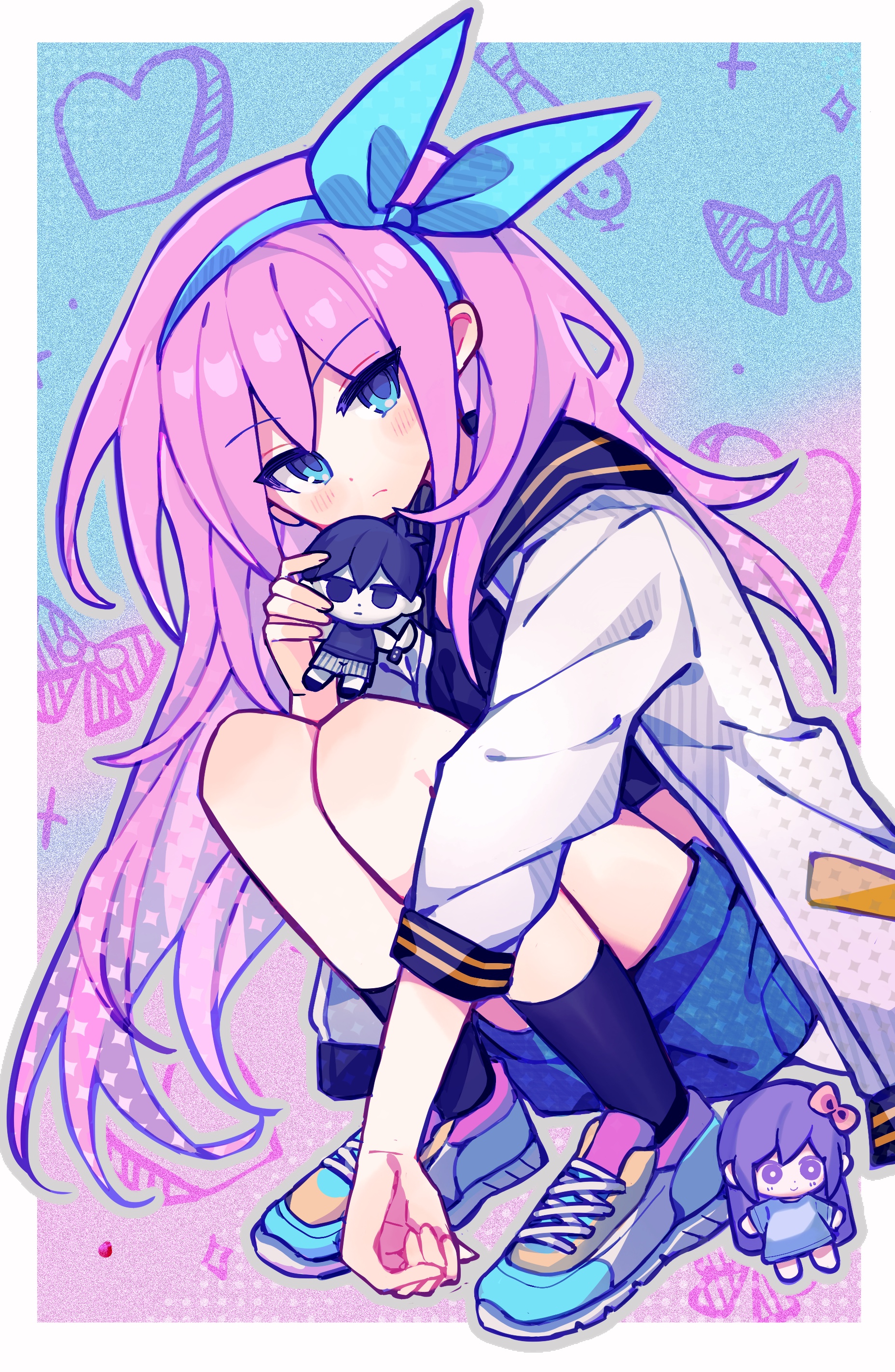 The Big ImageBoard (TBIB) - 1girl absurdres aubrey (faraway) (omori) aubrey (omori) black socks ...