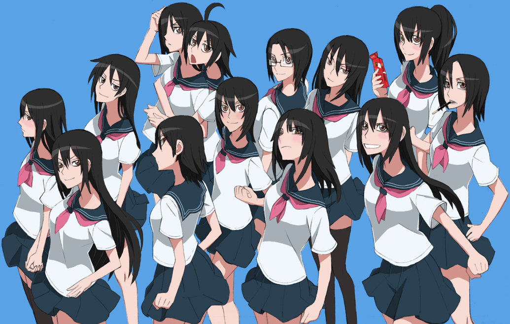The Big Imageboard Tbib Ahoge Bad Id Bad Pixiv Id Black Hair Blush