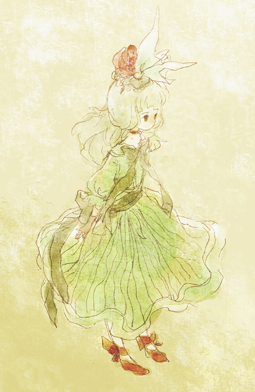 The Big ImageBoard (TBIB) - 1girl bad id bad pixiv id copyright request dress full body green ...
