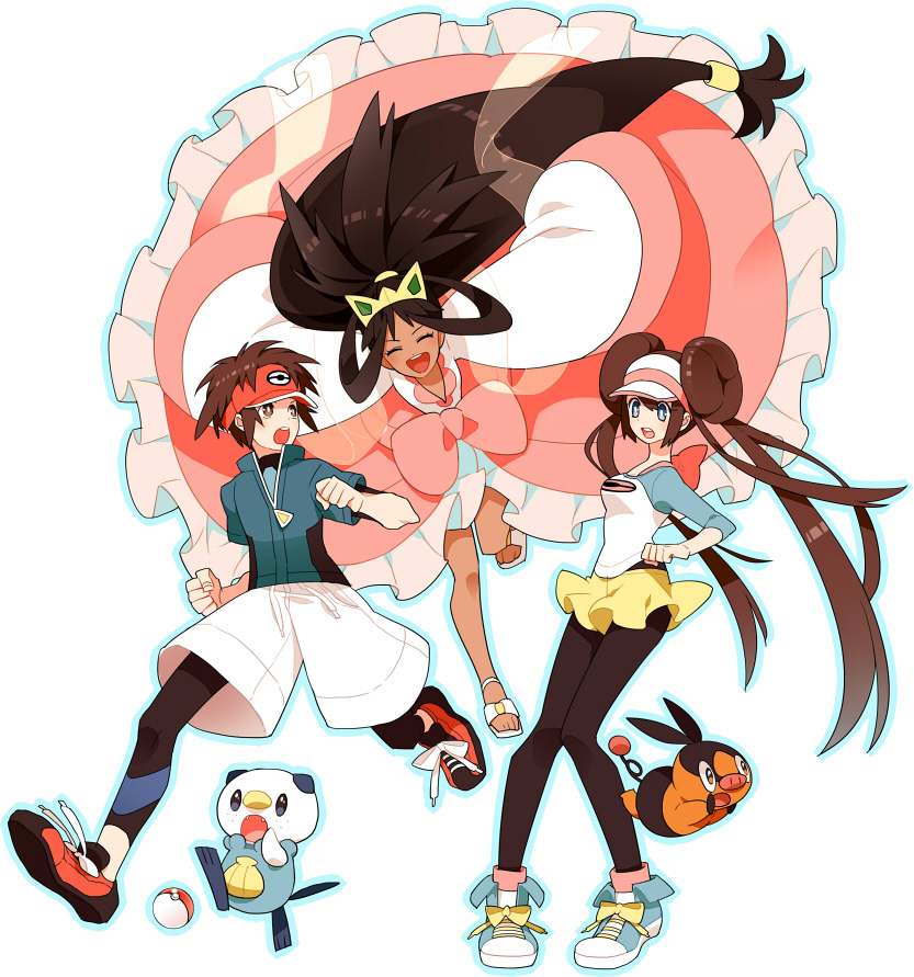 The Big ImageBoard (TBIB) - 1boy 2girls big hair blue eyes bow brown ...