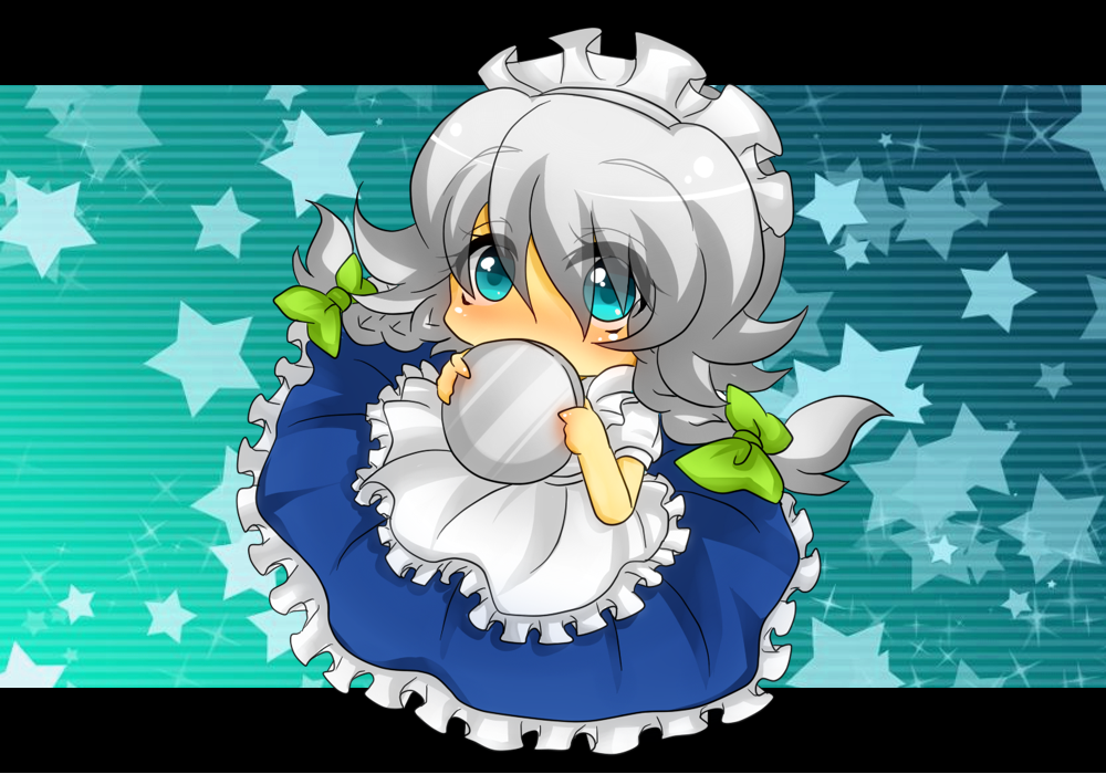 The Big ImageBoard (TBIB) - apron benisuke4 blue background blue eyes ...
