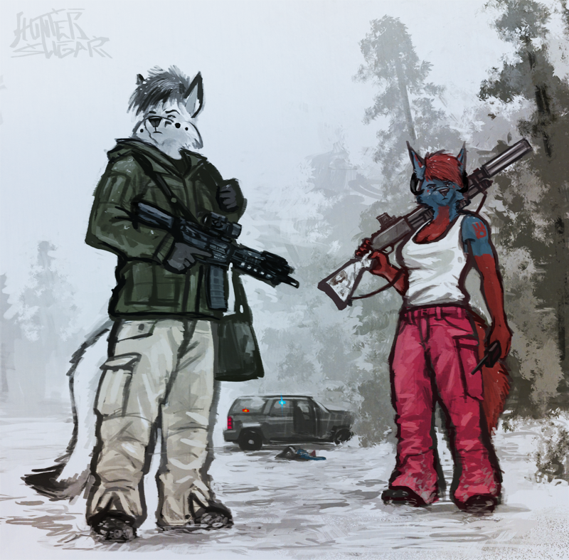 The Big ImageBoard (TBIB) - anthro canine car coyote demon duo female ...
