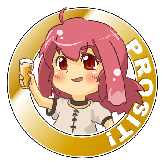 The Big ImageBoard (TBIB) - 1girl ahoge alcohol beer chibi glass ...