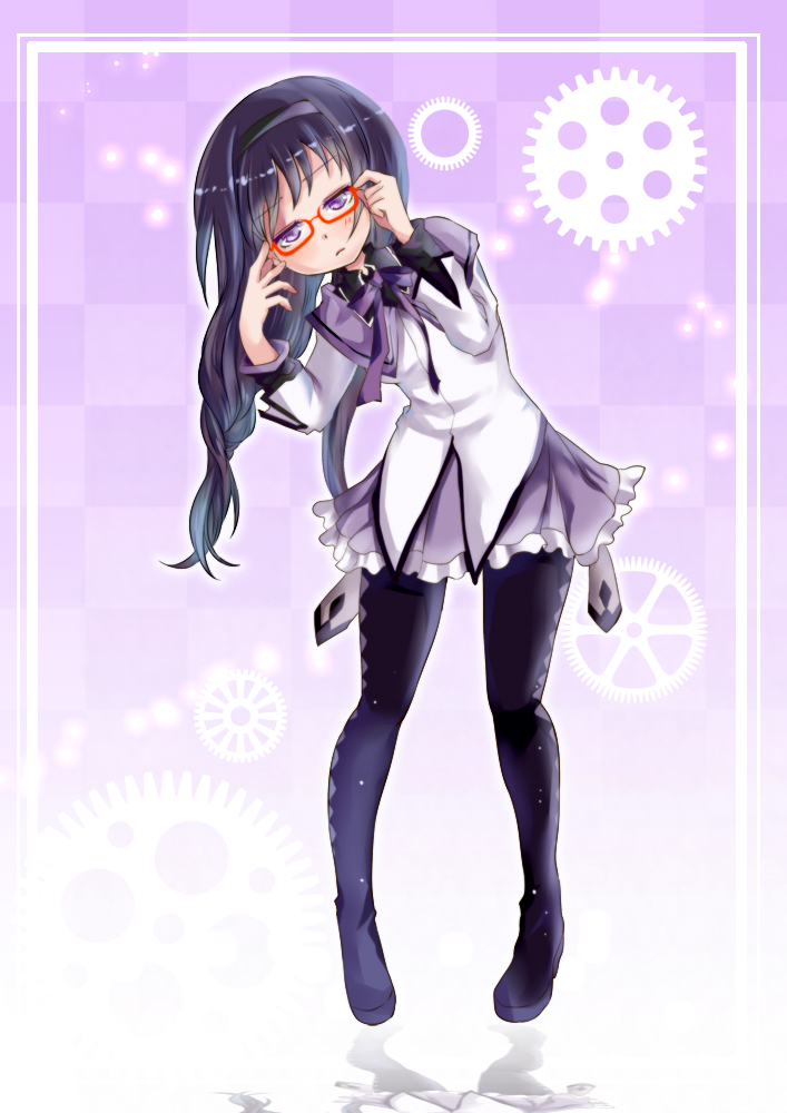 The Big Imageboard Tbib Akemi Homura Argyle Argyle Legwear