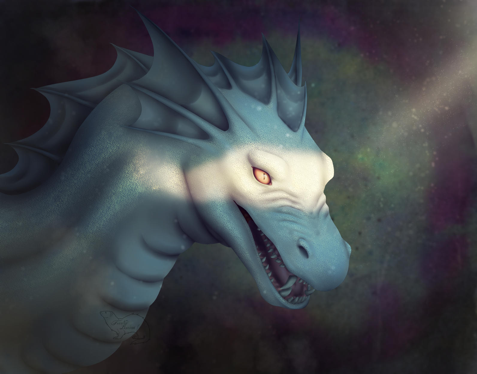 The Big ImageBoard (TBIB) - 2018 amber eyes dragon feral ferrety-lixciaa open mouth scales ...