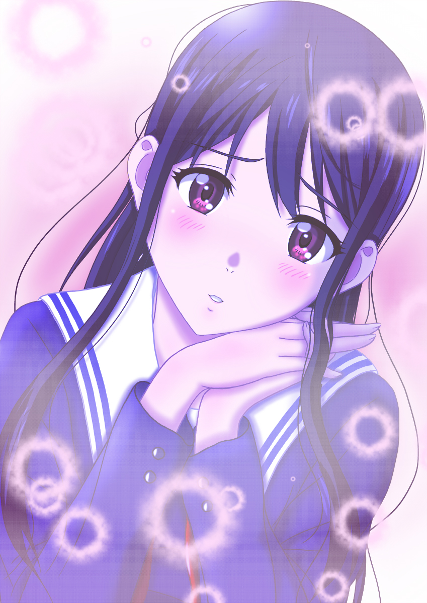 The Big ImageBoard (TBIB) - 1girl black hair blush commentary request h ...