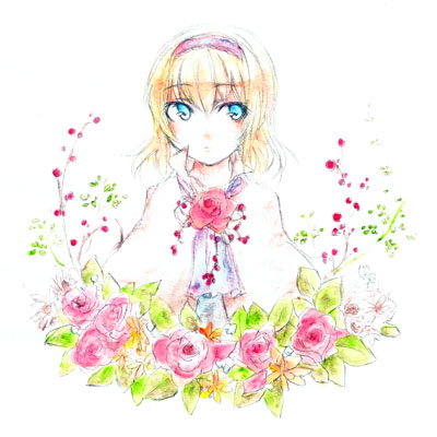 The Big ImageBoard (TBIB) - alice margatroid bad id bad pixiv id blonde hair blue eyes flower ...