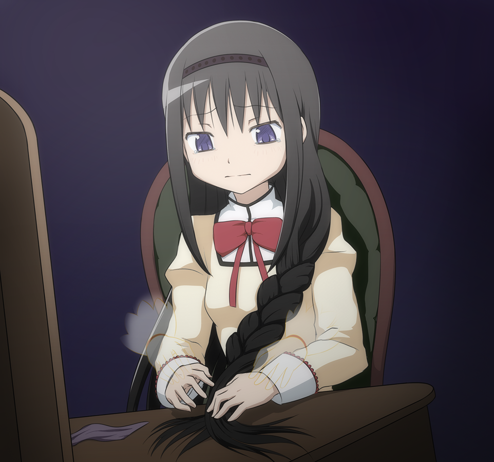 The Big Imageboard Tbib Akemi Homura Black Hair Braid Braiding Hair