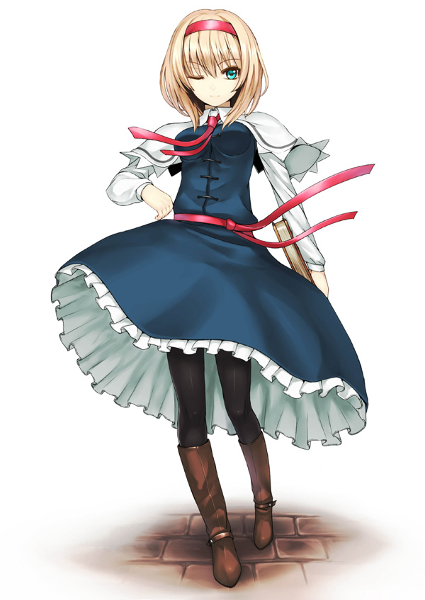 The Big ImageBoard (TBIB) - 1girl alice margatroid bad id bad pixiv id blonde hair book boots ...