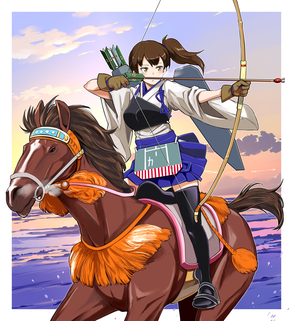 The Big ImageBoard (TBIB) - 1girl aiming archery arrow (projectile ...