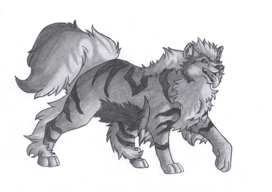 The Big ImageBoard (TBIB) - ambiguous gender arcanine big tail black nose canid canine fangs ...