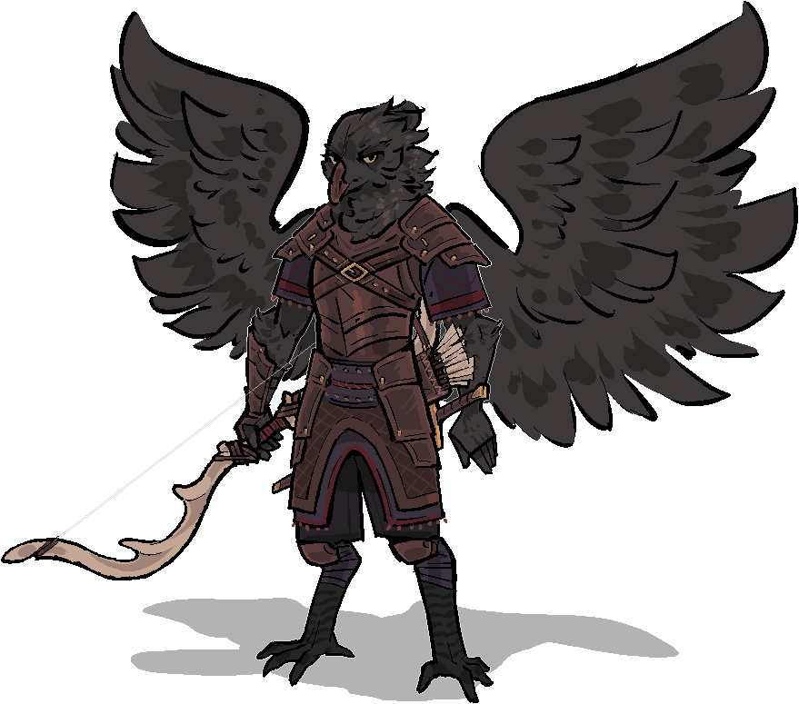 The Big ImageBoard (TBIB) - alpha channel anthro armor avian beak biped black background bow ...