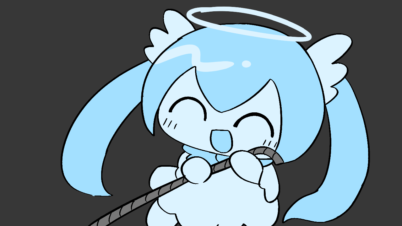 The Big Imageboard Tbib 1girl Blue Hair Blue Ribbon Closed Eyes