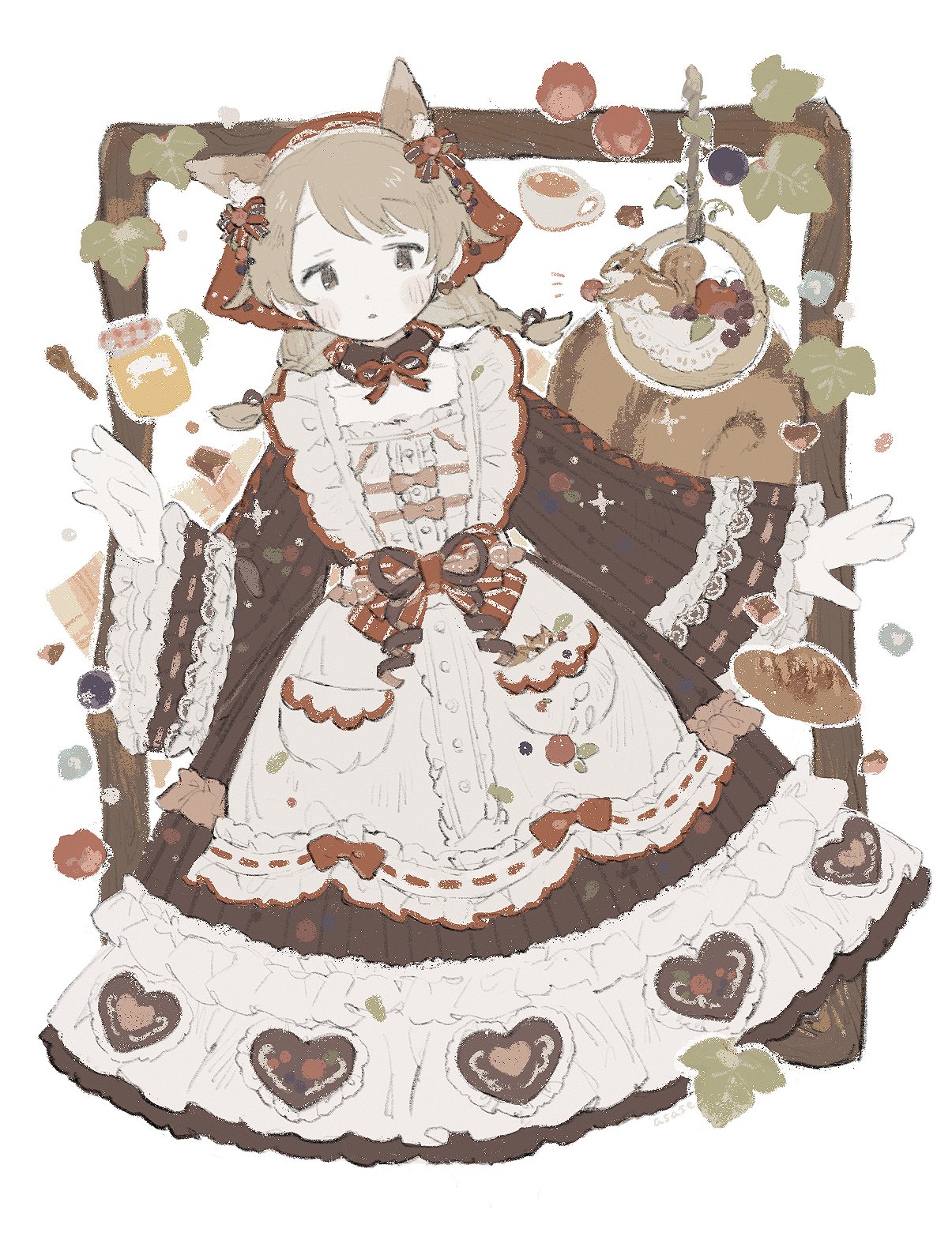 The Big ImageBoard (TBIB) - 1girl animal ears apron asase (asariya ...