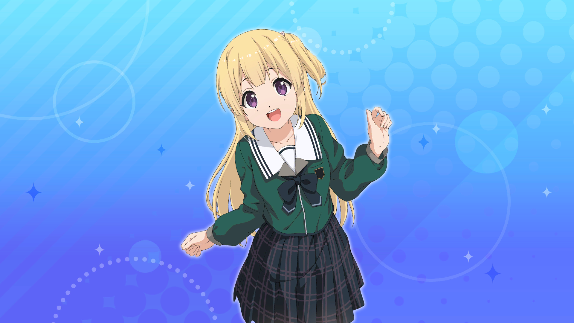 The Big ImageBoard (TBIB) - 1girl 22/7 22/7 ongaku no jikan black skirt blonde hair blue ...