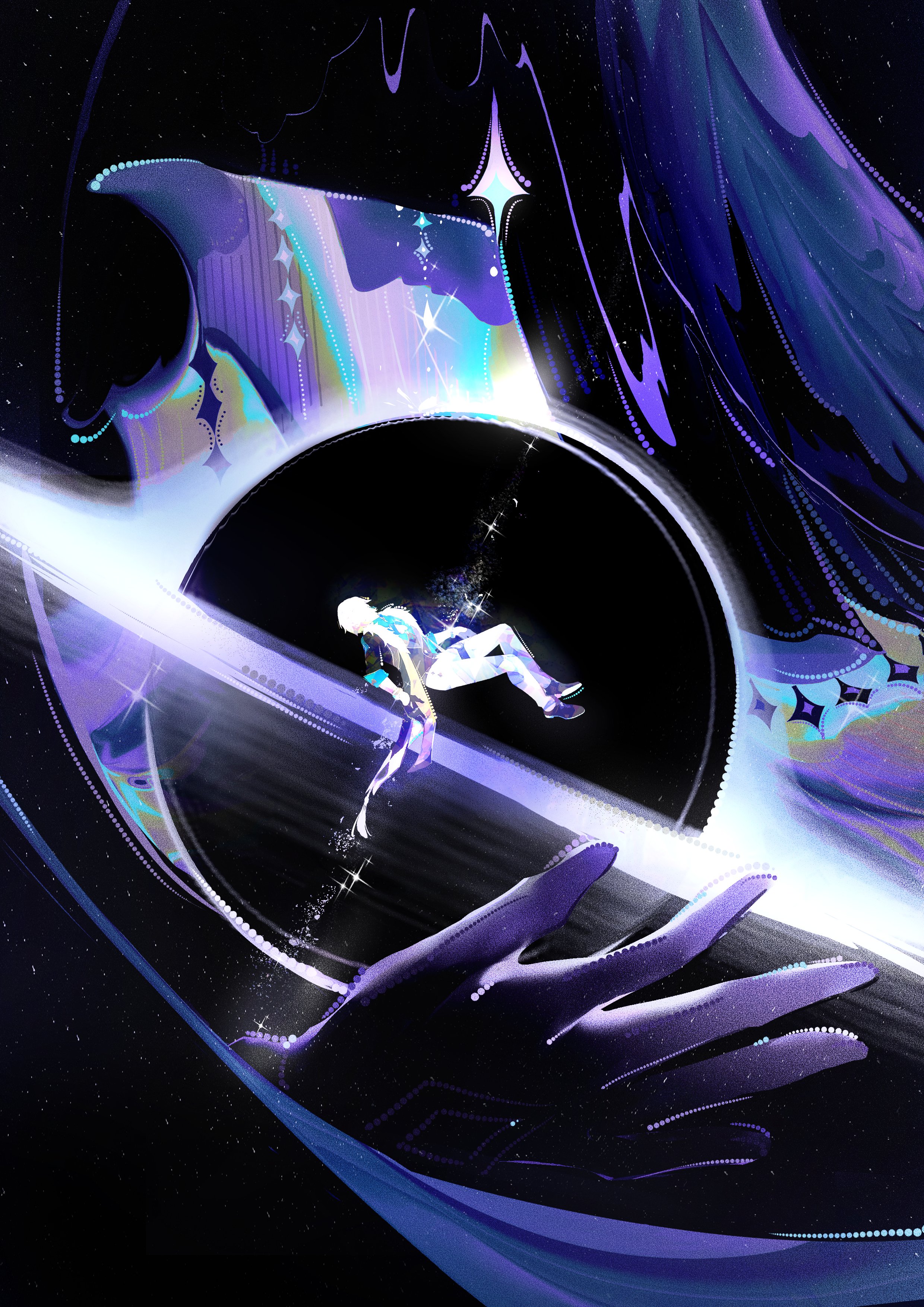 The Big ImageBoard (TBIB) - 1boy abstract background absurdres aventurine (honkai: star rail ...