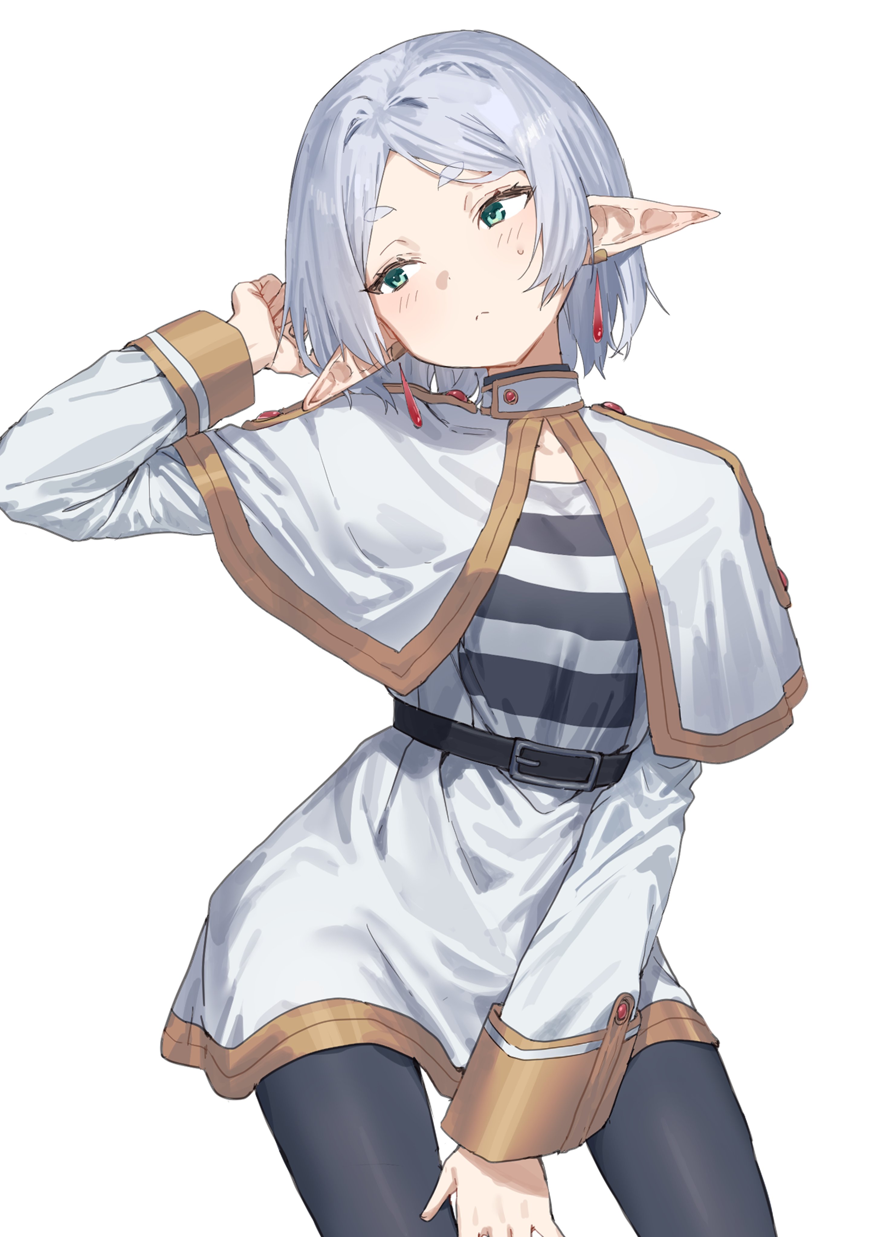 The Big ImageBoard (TBIB) - absurdres blush capelet dangle earrings ...