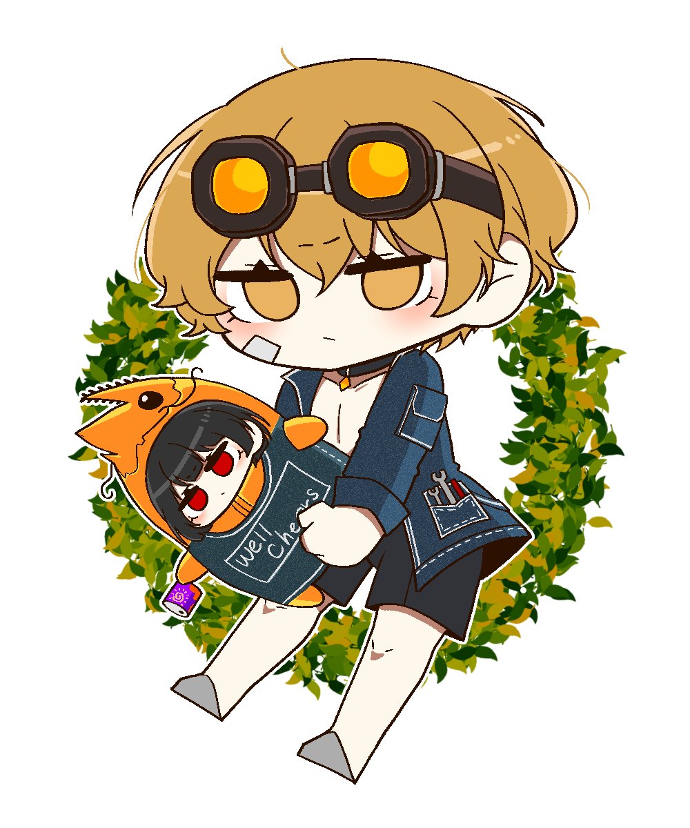 The Big ImageBoard (TBIB) - 1boy bandaid bandaid on face black choker ...