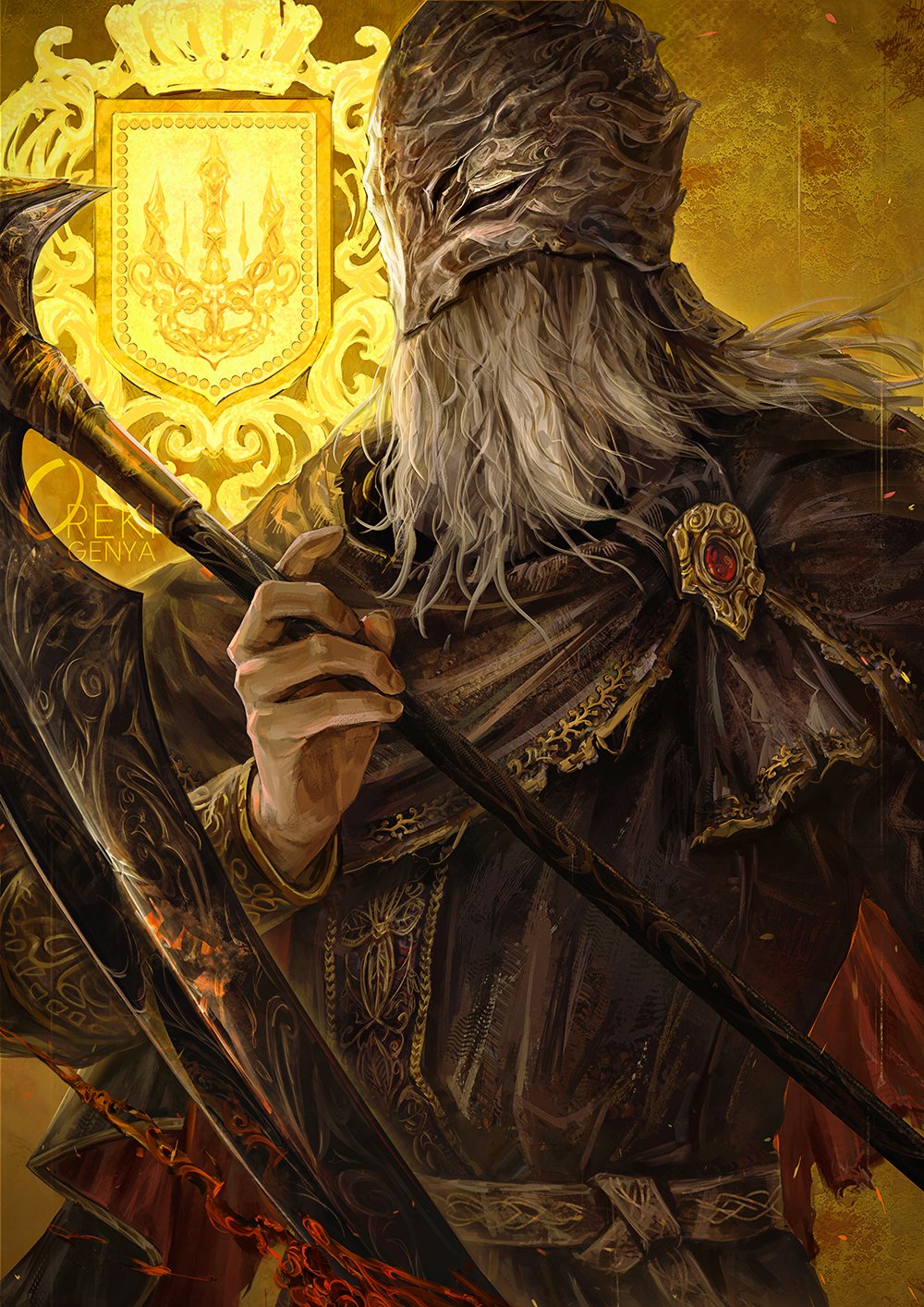 The Big ImageBoard (TBIB) - 1boy artist name beard black capelet black ...