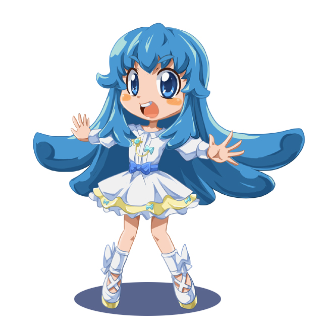 The Big ImageBoard (TBIB) - 1girl blue eyes blue hair blush bow ...