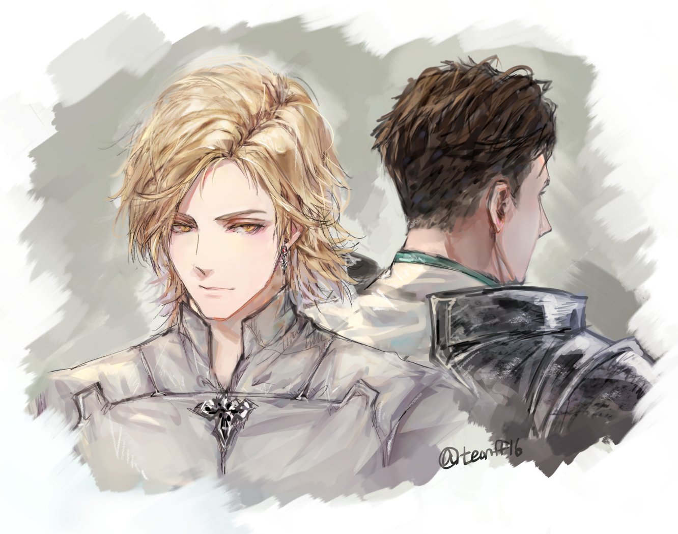 The Big ImageBoard (TBIB) - 2boys armor blonde hair brown hair closed ...