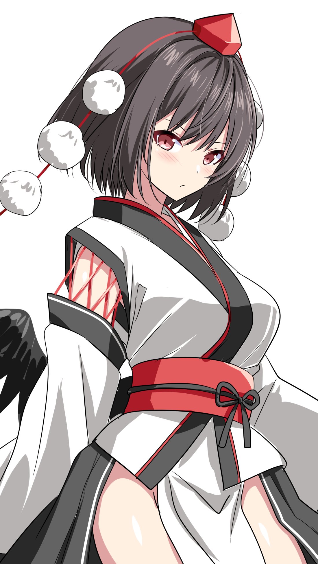 The Big ImageBoard (TBIB) - 1girl bird wings black wings brown hair closed mouth commentary ...