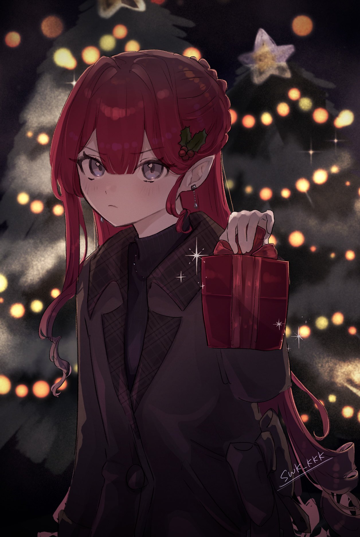 The Big ImageBoard (TBIB) - 1girl baobhan sith (fate) black coat black shirt blush box christmas ...