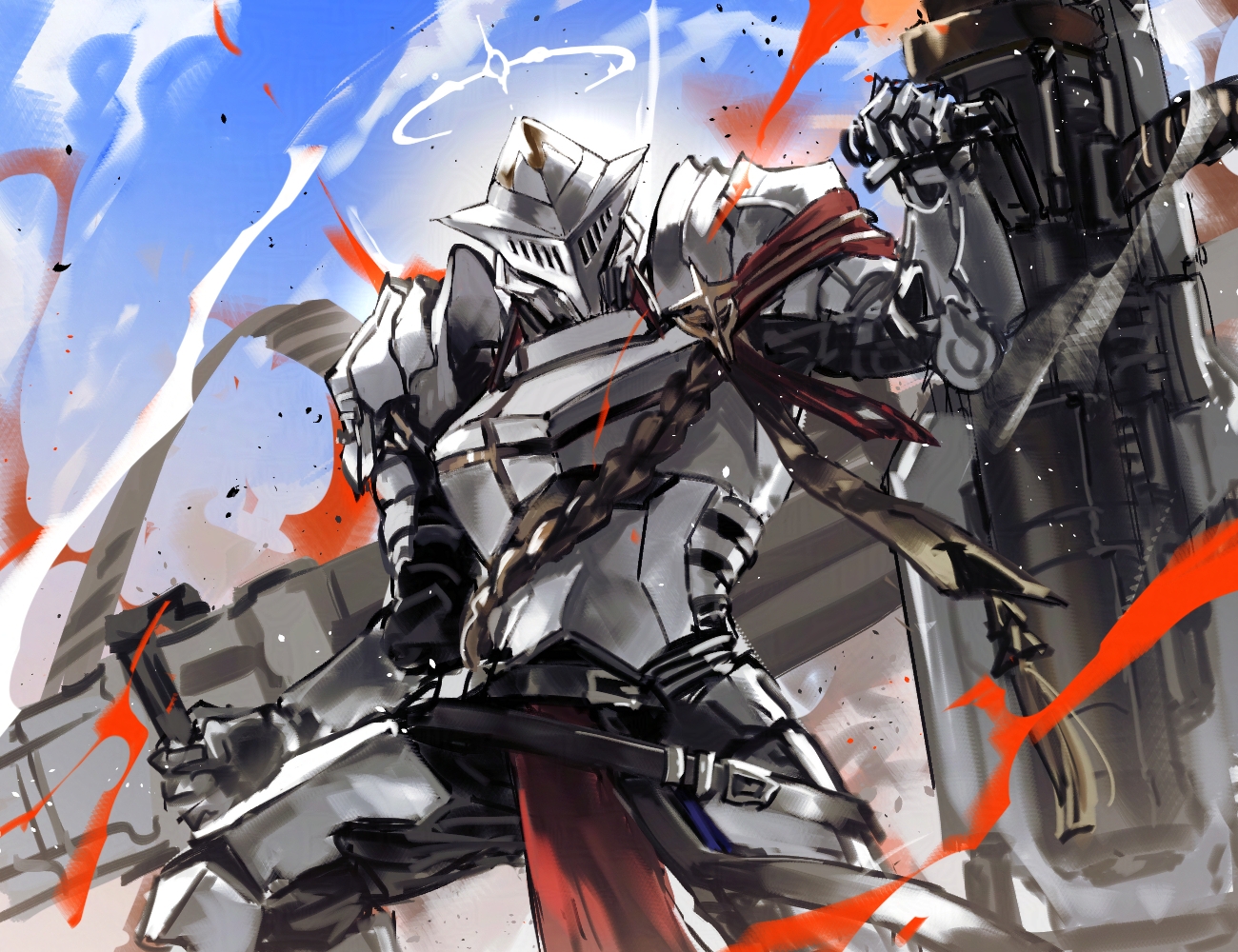 The Big ImageBoard (TBIB) - 1boy aayes19 arknights armor blue sky ...